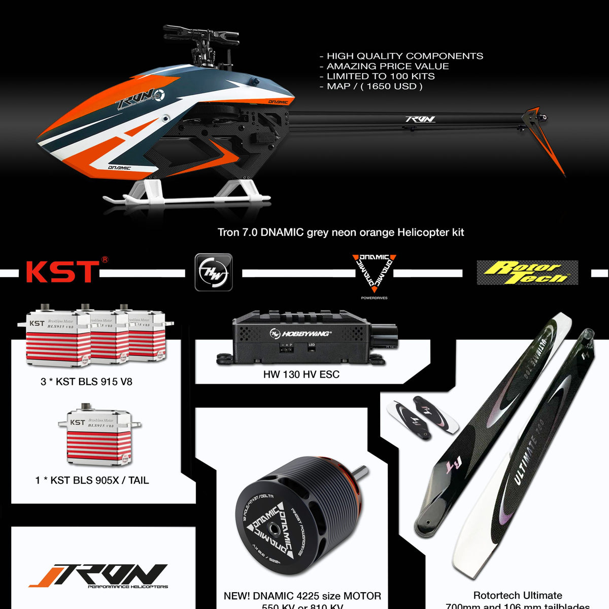 Tron Dnamic Helicopter kits – farfast.ca/3DH Hobbies